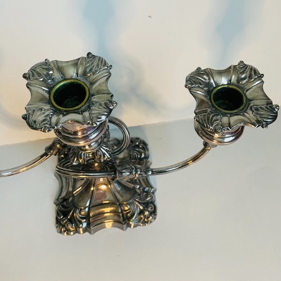 Vintage | Accents | Vintage Solid Metal 3arm Coronet Silver Plate Ep ...